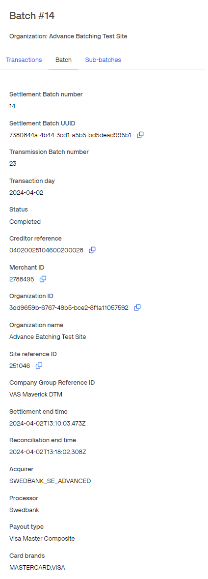 Processor Settlements | Verifone Central | Verifone Developer Portal
